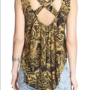 Free People | Tops | Free People Martini Cross Strap Top Sz M | Poshmark